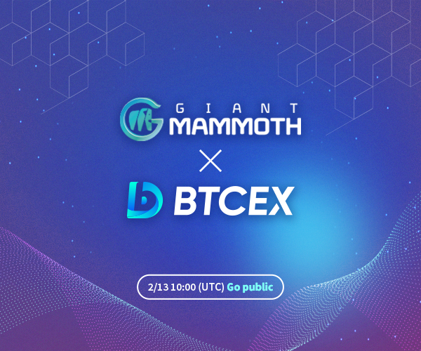 Giant Mammoth Chain, ’GMMT’ 글로벌 거래소 ‘BTCEX’ 상장