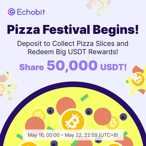 글로벌 암호화폐 거래소 Echobit(에코빗), 피자데이 맞아 대규모 이벤트 개최
